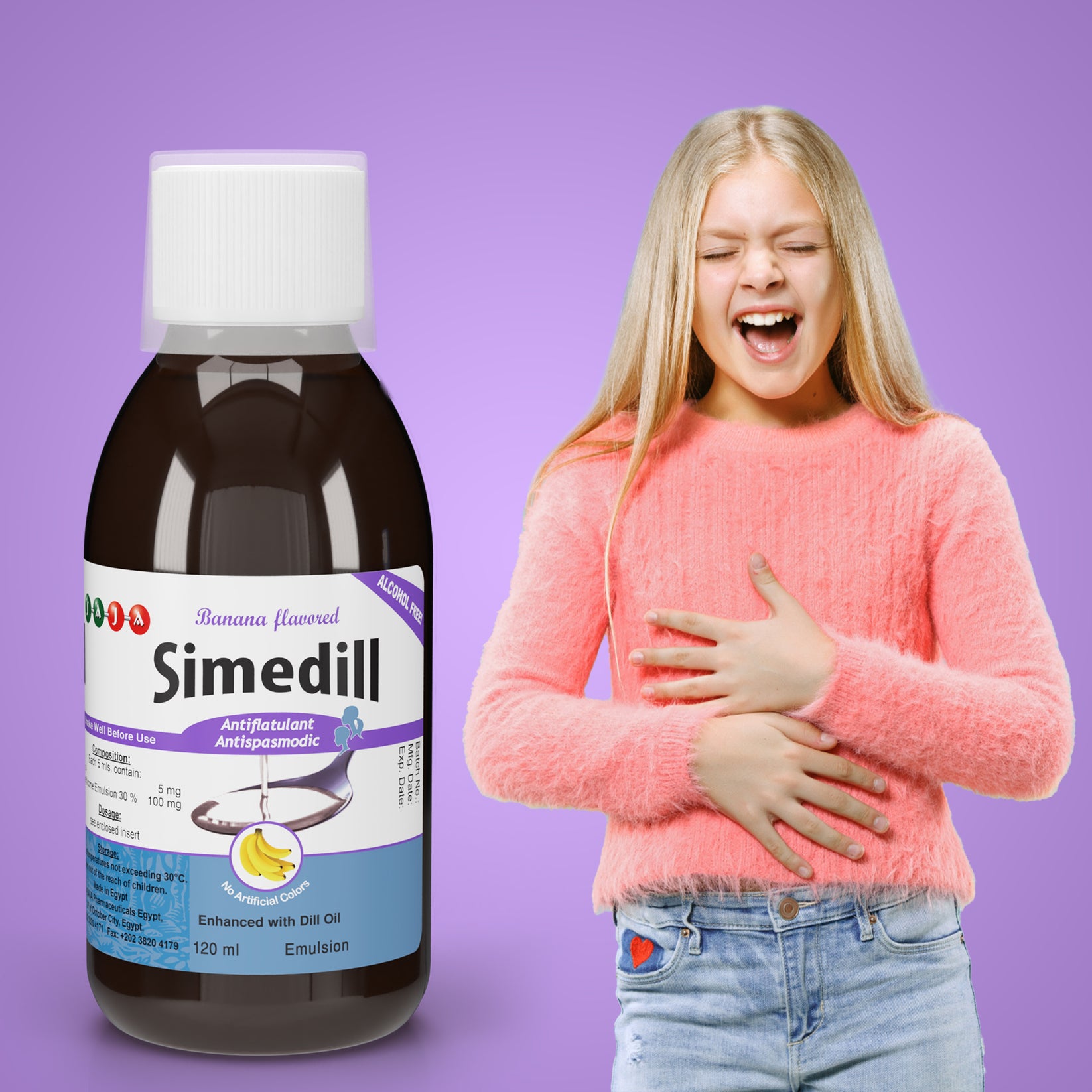 Simedill® - Anti-flatulant & Antispasmodic Syrup |120 Ml – Familiaty